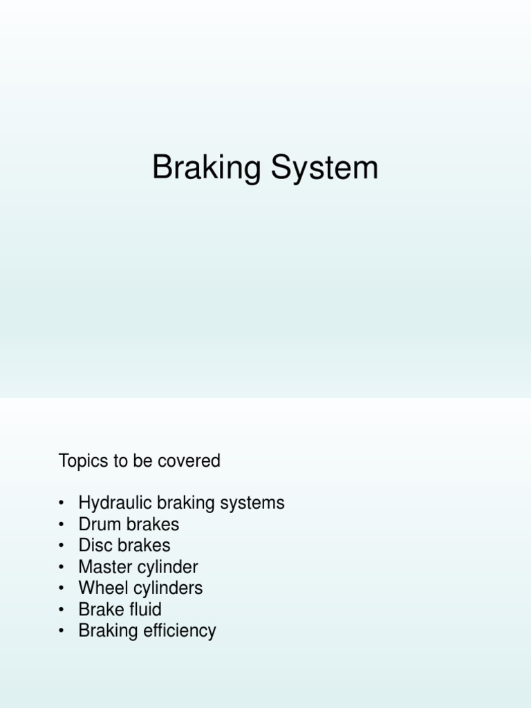 Braking System | PDF | Brake | Vehicles