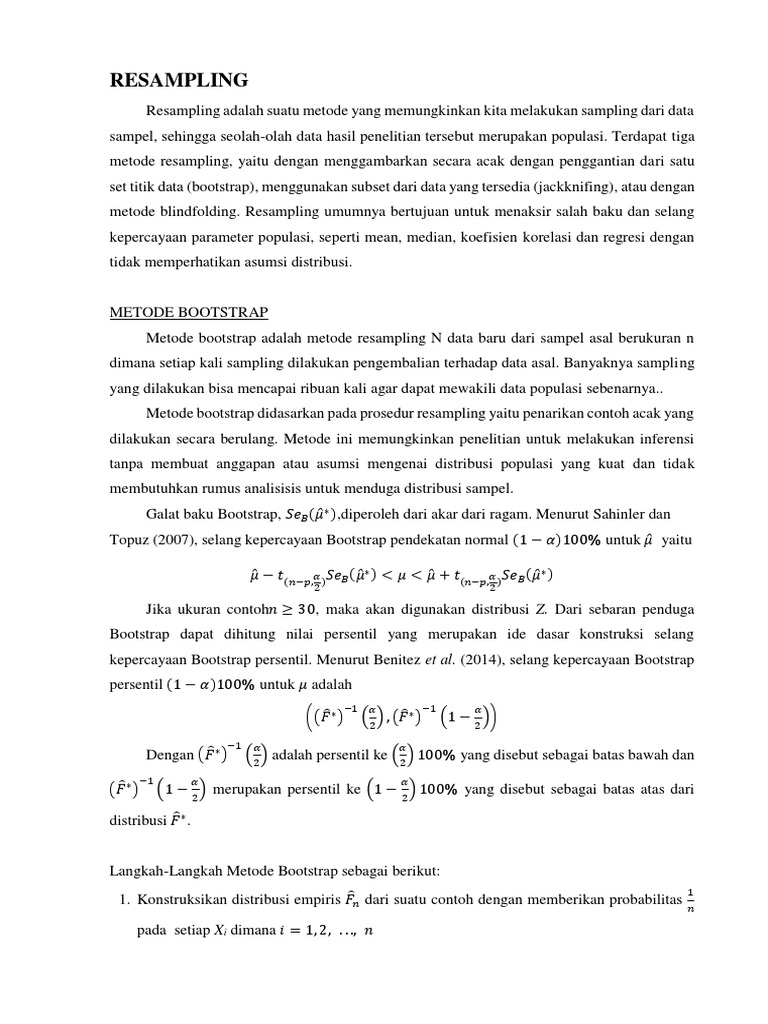 Resampling Dan Dalil Limit Pusat | PDF