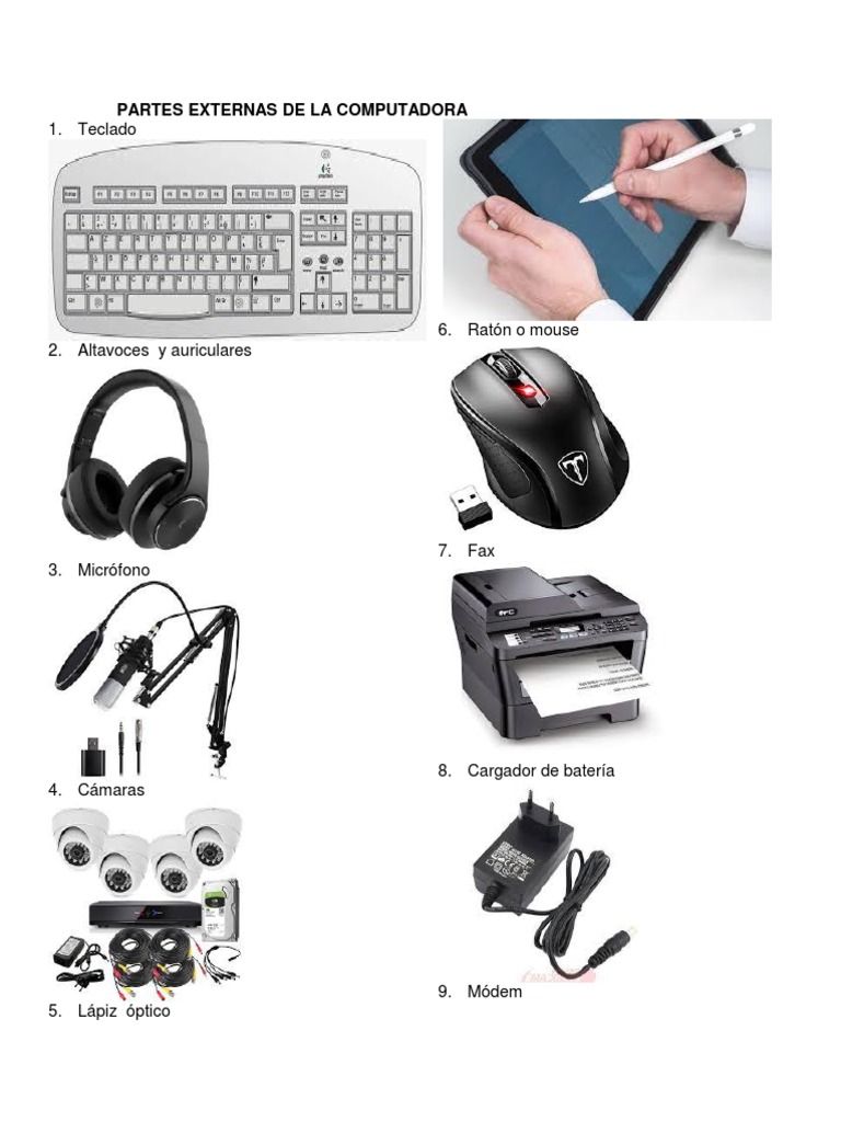 Partes Externas de La Computadora | PDF | Disco flexible | Seguro digital
