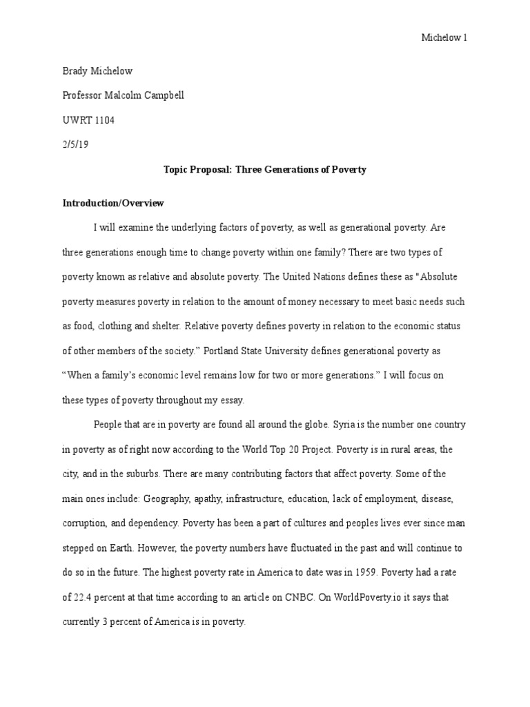Topic Proposal - Poverty 1 | PDF | Poverty Threshold | Poverty