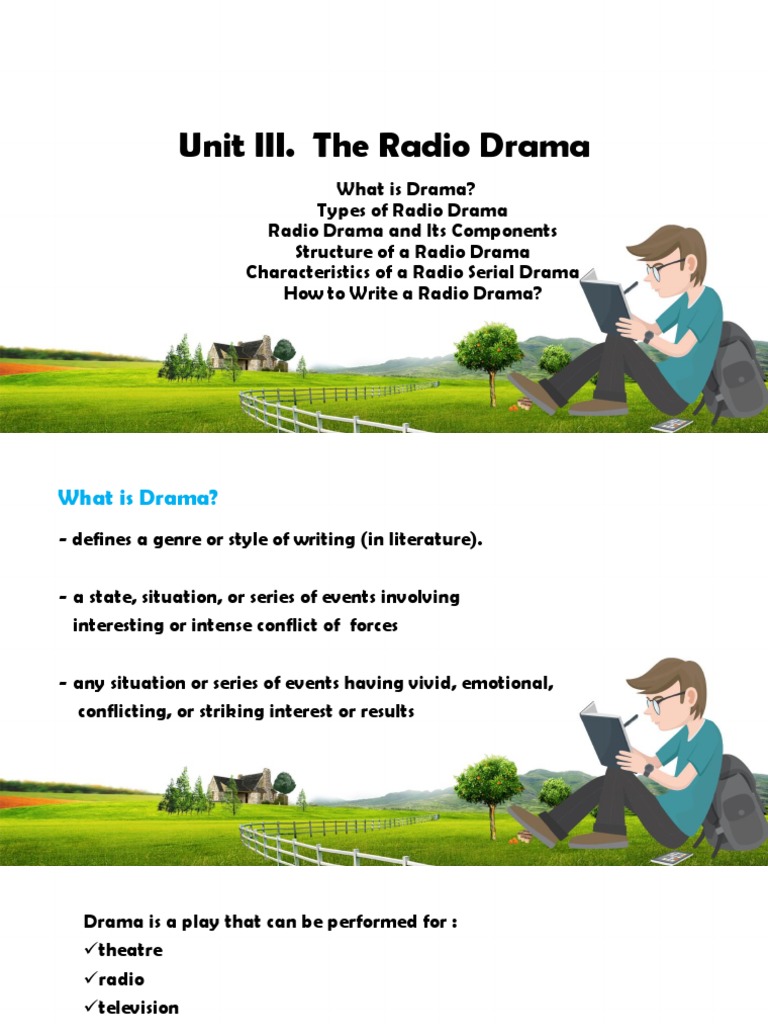 Unit III. The Radio Drama 2 | PDF | Play (Theatre) | Storytelling