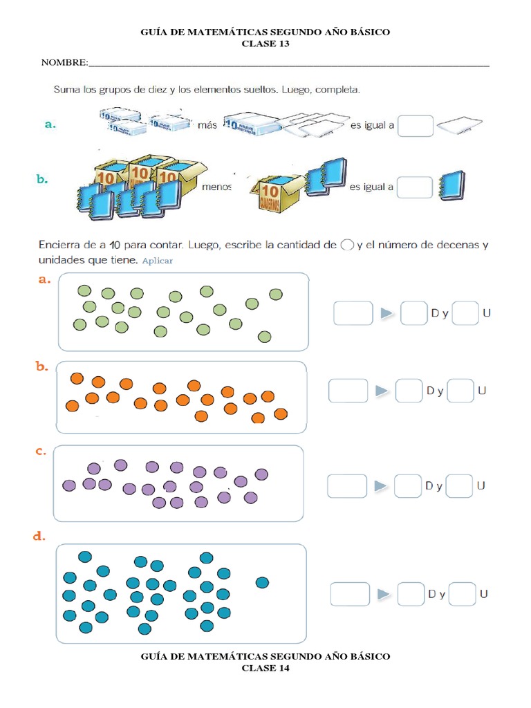 Guía De Matemáticas Segundo Año Básico Pdf