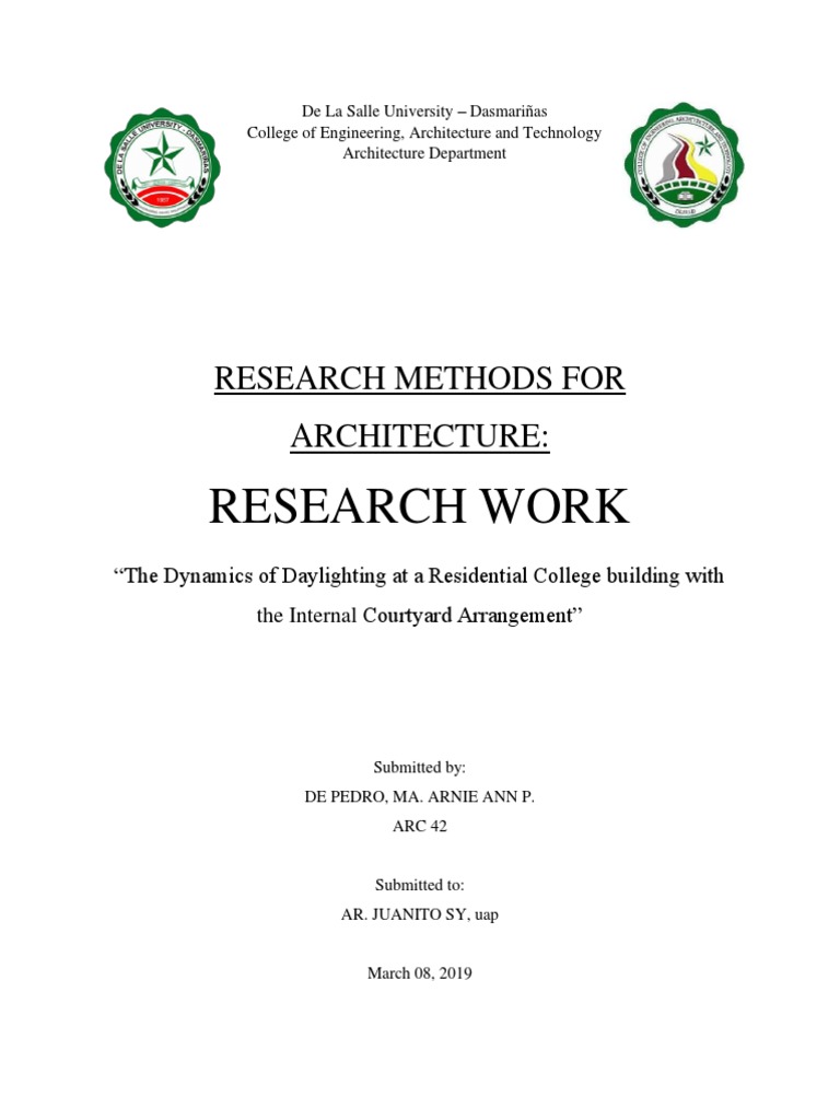 Research Work: Research Methods For Architecture | PDF | Green Building ...