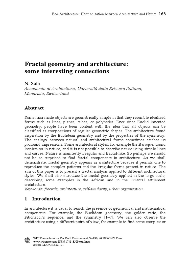 Fractal Geometry and Architecture | PDF | Fractal | Geometry