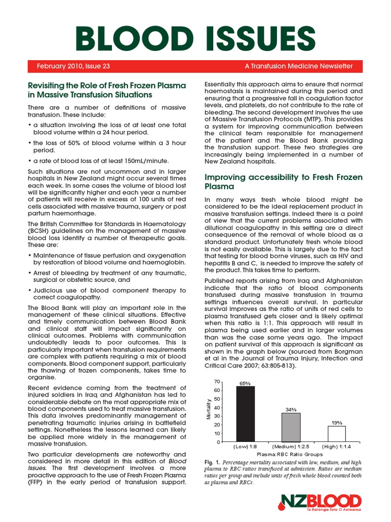 Blood Issues No 23 February 2010 | PDF | Blood Transfusion | Blood Type