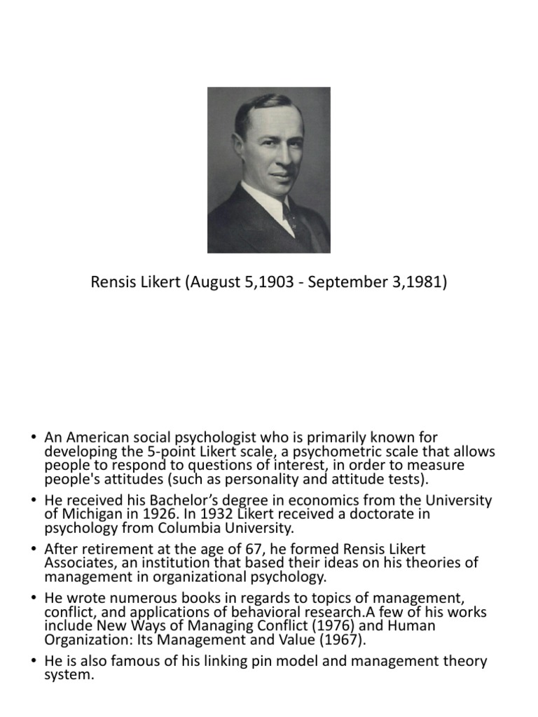 Rensis Likert System 4