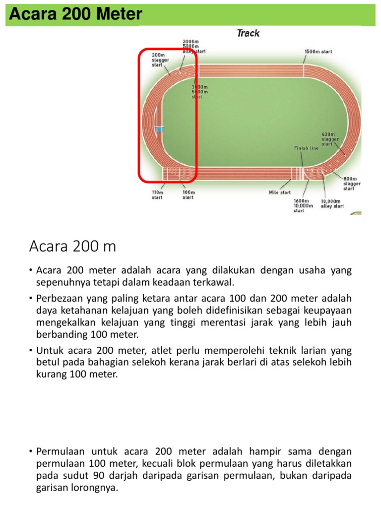 Acara 100 Dan 200 Meter | PDF