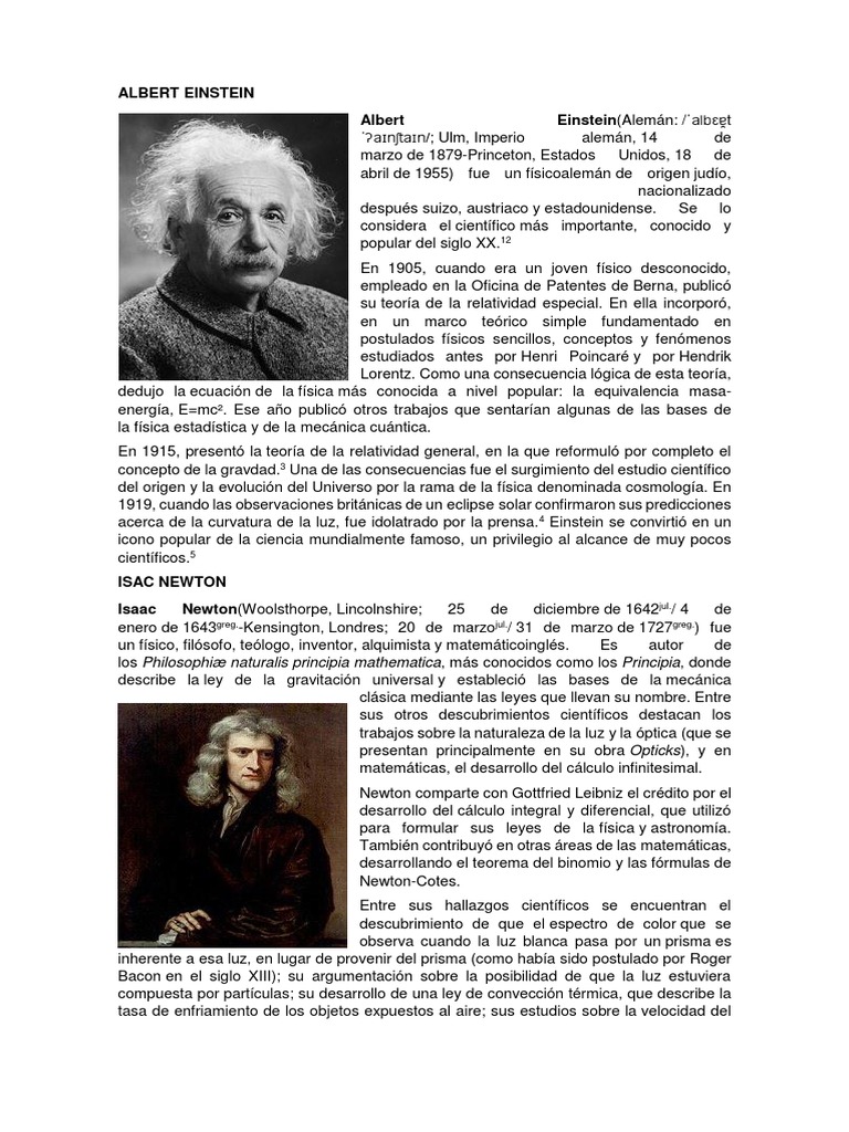 Albert Einstein | Descargar gratis PDF | Science | Ciencia aplicada