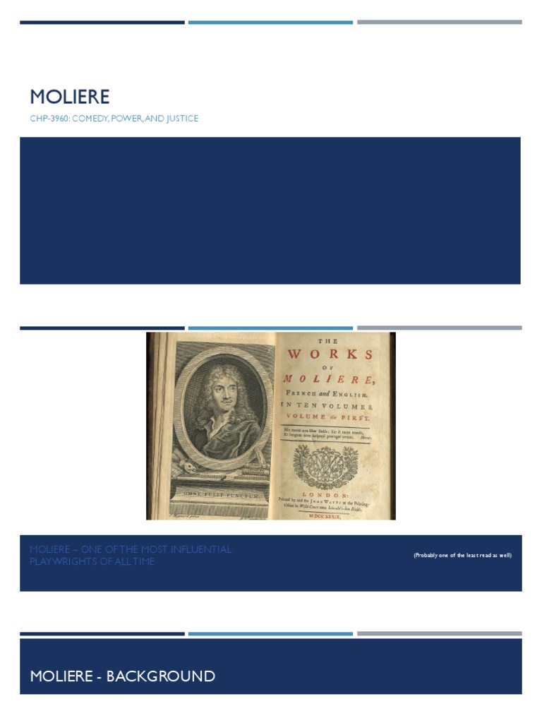 Moliere Background Info | PDF | Molière | Commedia Dell'arte