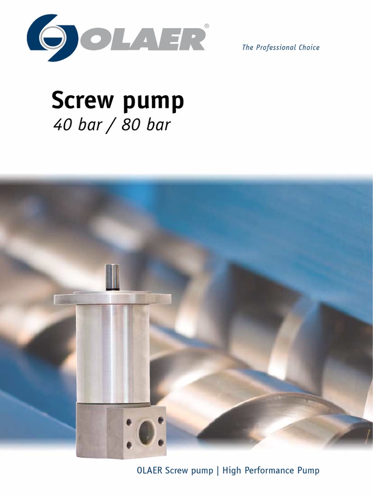 OLAER Triple Screw Pump Overview | PDF | Pump | Propeller