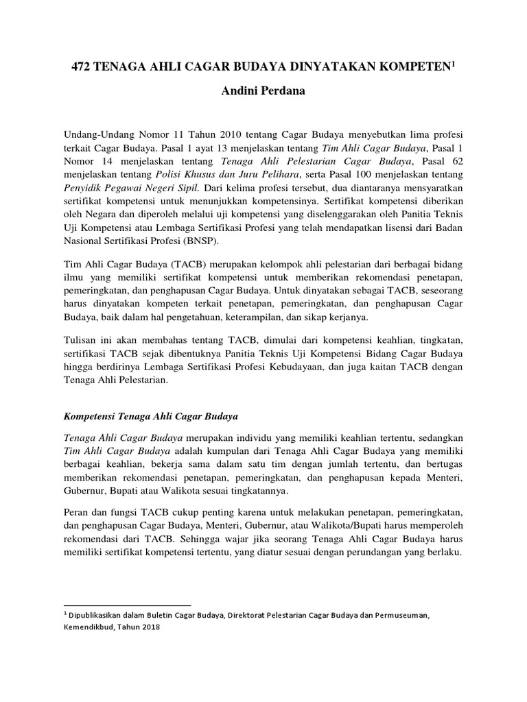 Tulisan Andini TACB Kompeten | PDF