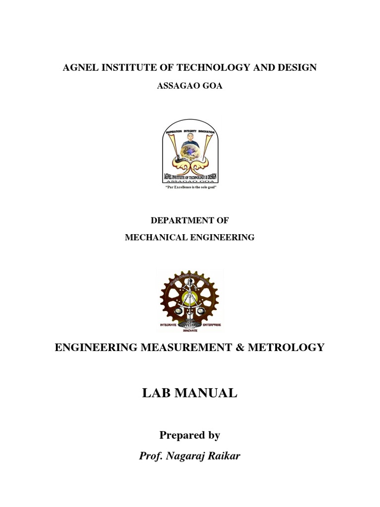Mertology Lab Manual | PDF | Measurement | Calibration