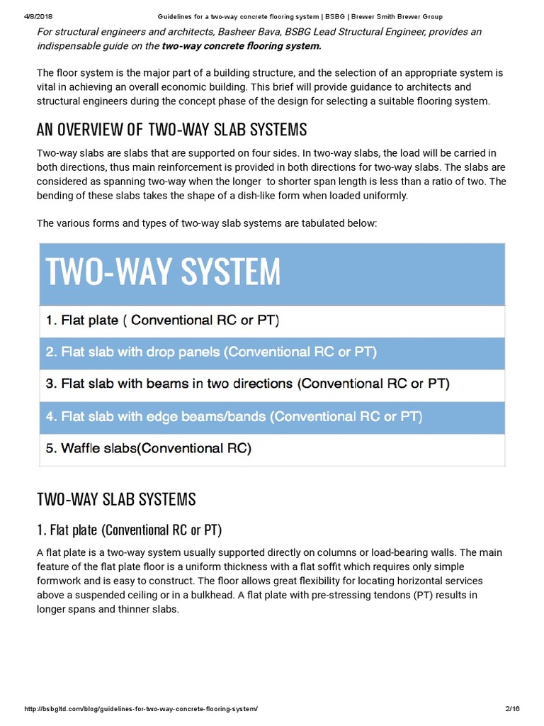 Two-Way Floor System | PDF | Prestressed Concrete | Concrete