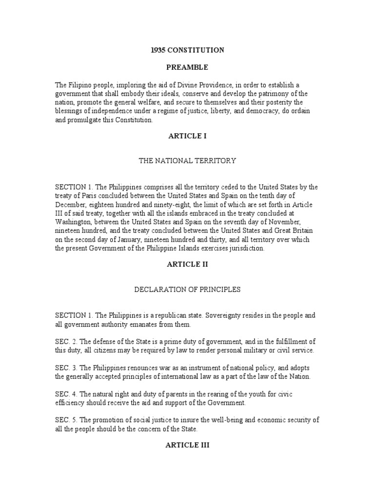 1935 Constitution | PDF | United States House Of Representatives ...