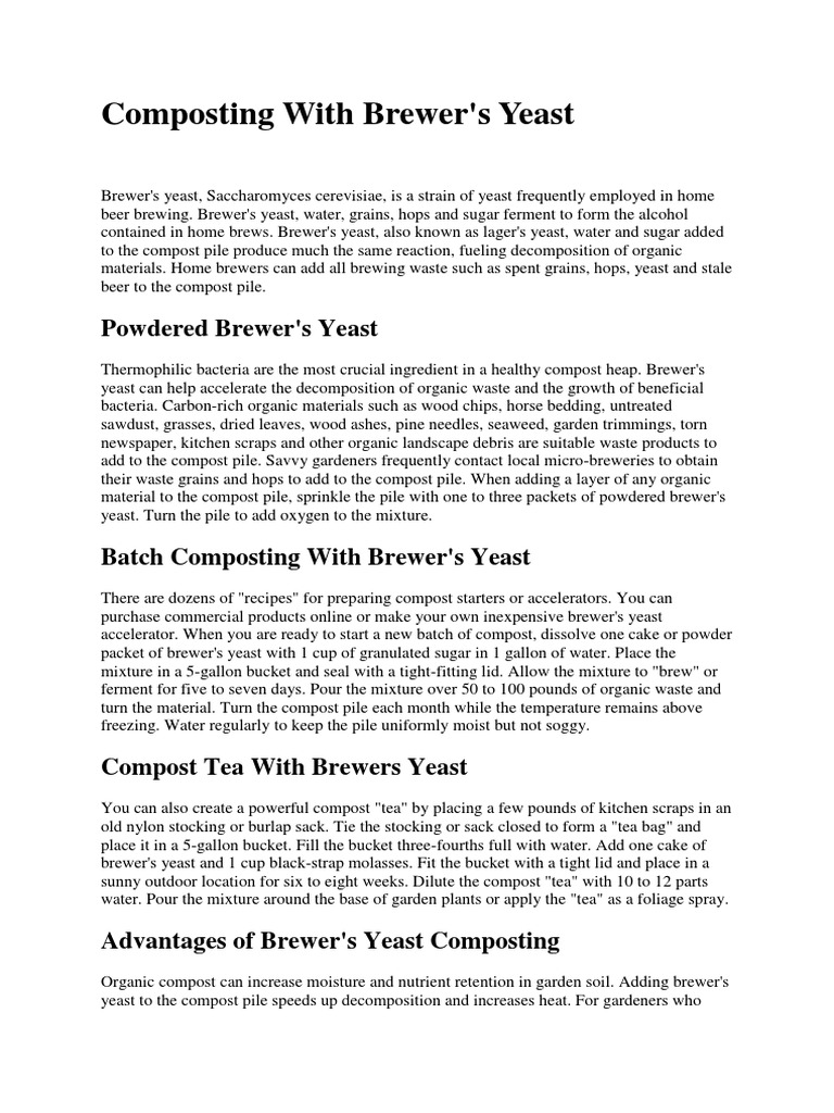 Composting With Brewer | PDF | Brewing | Compost