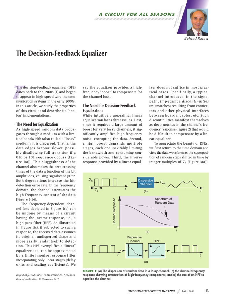 The Decision-Feedback Equalizer PDF | PDF | Equalization (Audio) | Filter (Signal Processing)