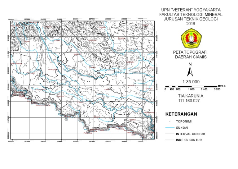 Peta Topografi Daerah Ciamis 2025 | PDF