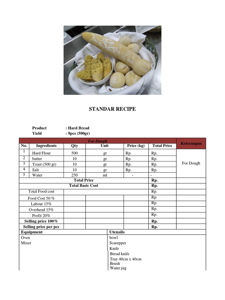 Standar Recipe | PDF