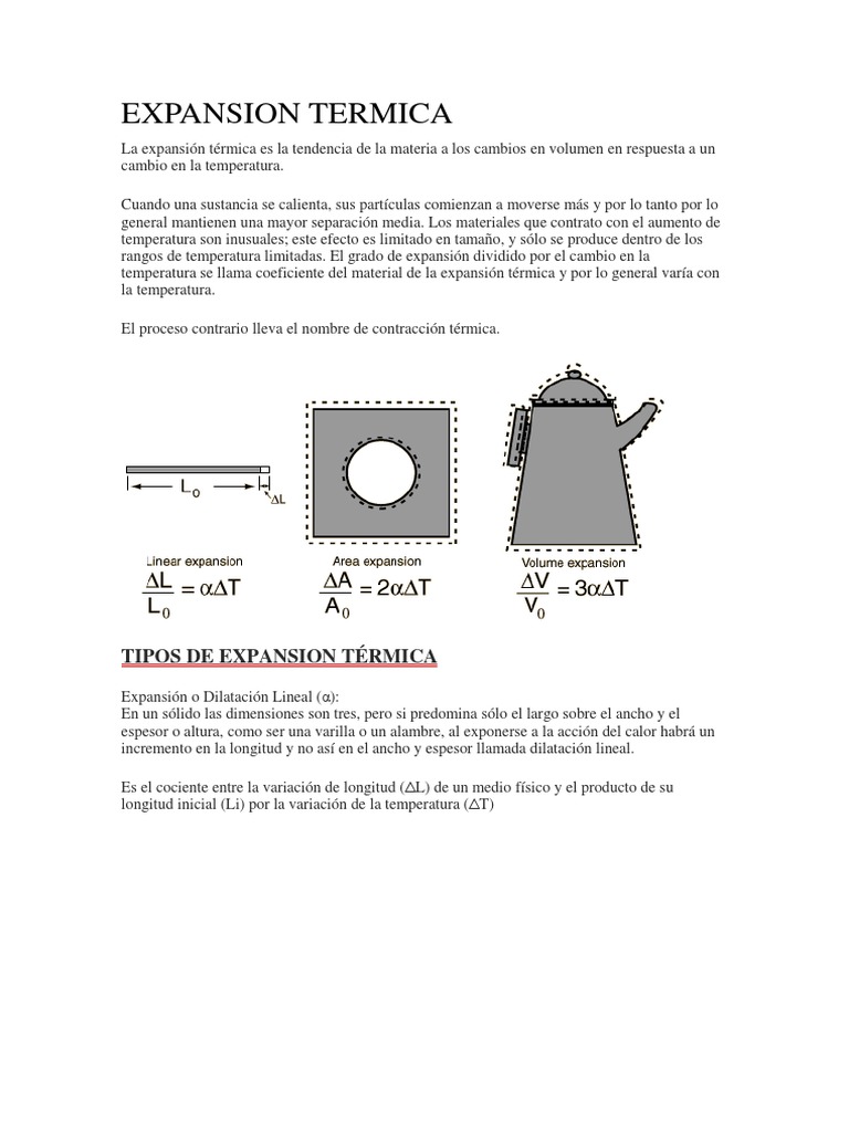 Expansion Termica | PDF | Expansión térmica | Gases