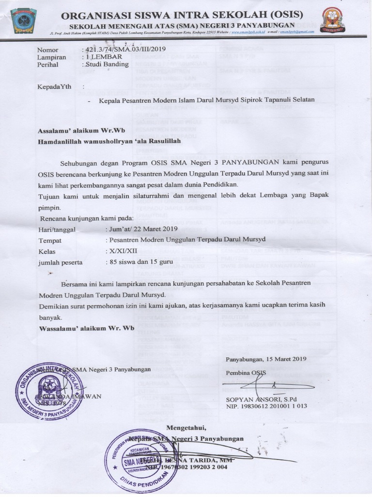 Surat Osis | PDF