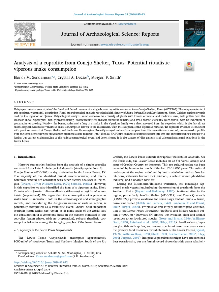 10 1016@j Jasrep 2019 03 032 | PDF | Snake | Ethanol