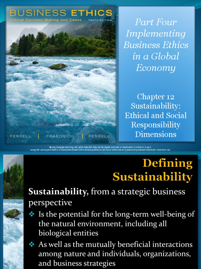 Part Four Implementing Business Ethics in A Global Economy ...