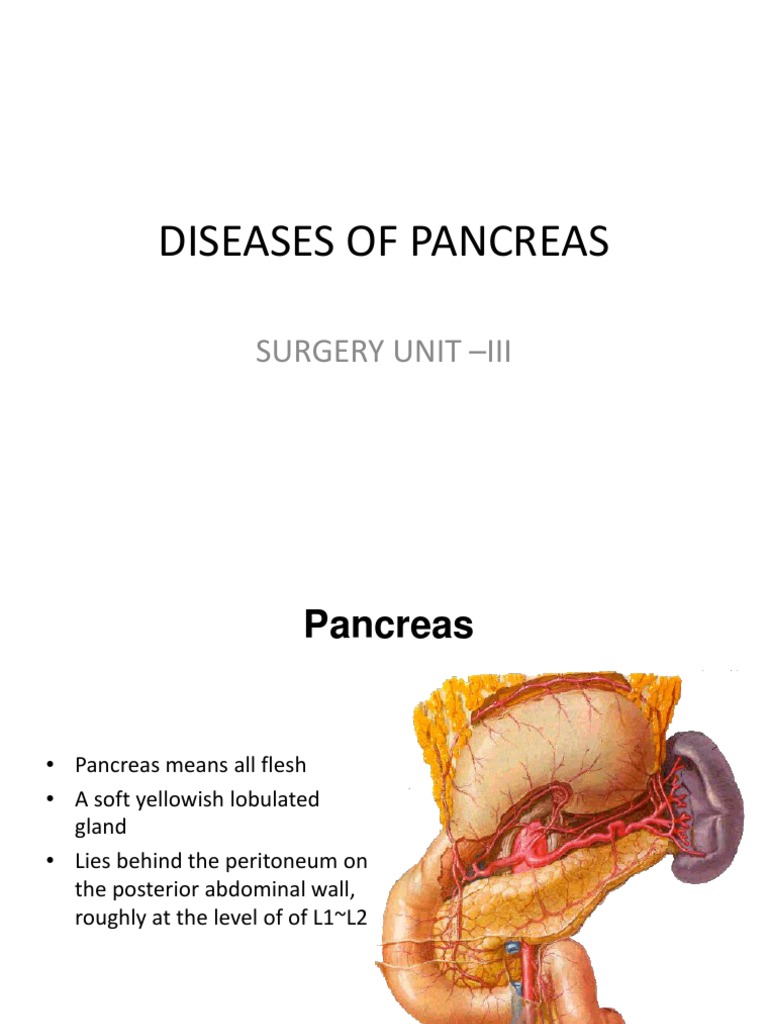 Diseases of Pancreas Ug Class | PDF | Pancreas | Digestive System