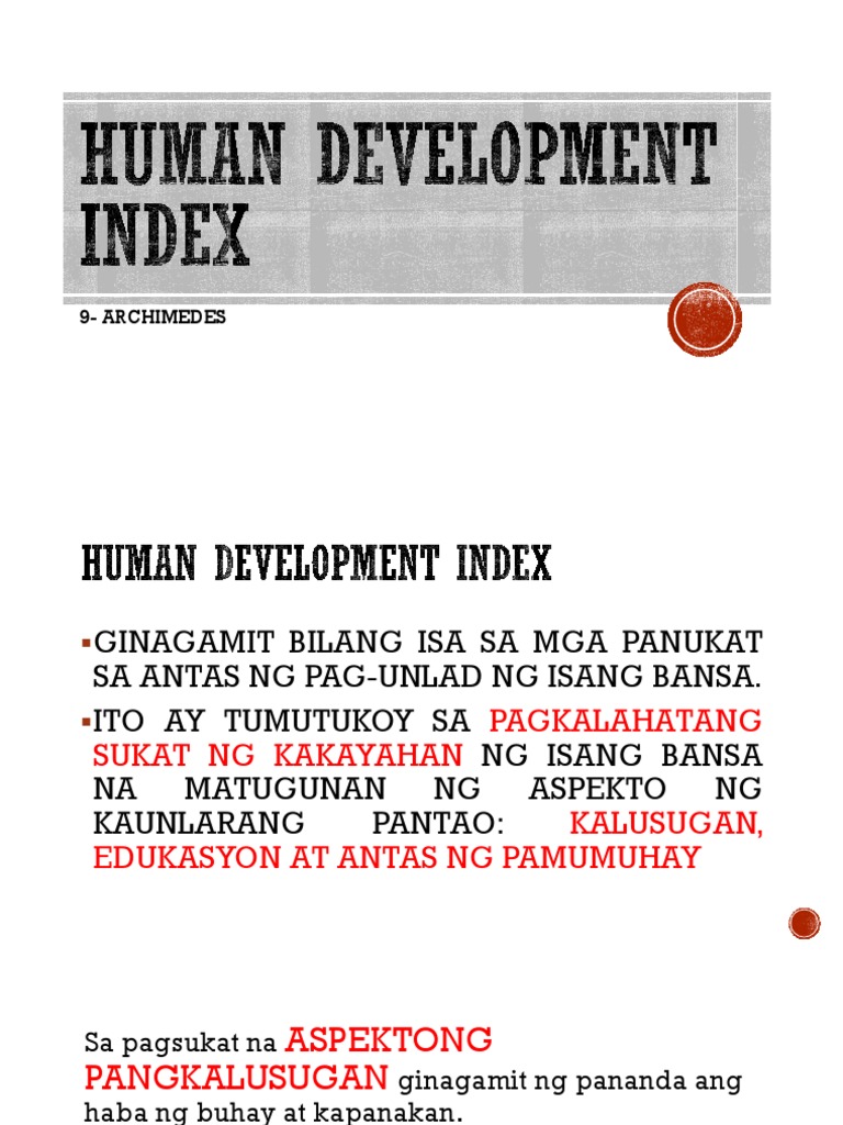 Human Development Index | PDF