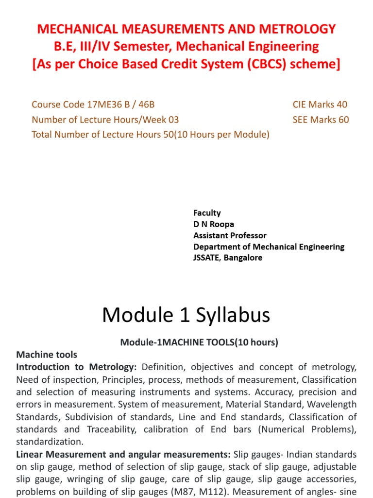 Mechanical Measurement and Metrology | PDF | Metrology | Calibration