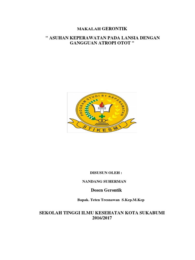 Asuhan Keperawatan Pada Atrofi Otot | PDF | Sains & Matematika