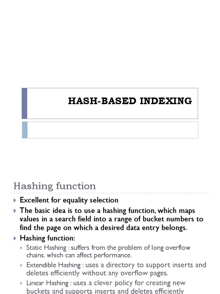 6 Hash-Based Indexing | PDF | Applied Mathematics | Algorithms And Data Structures