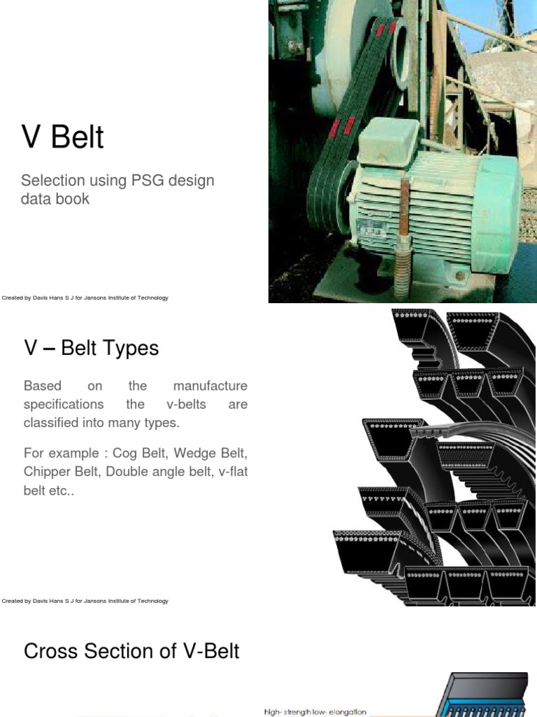 3. v Belt and Sample Problem | Belt (Mechanical) | Mechanical Engineering