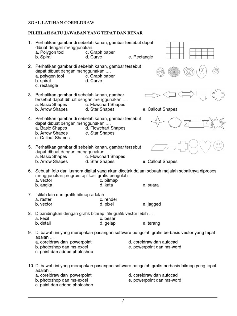 Latihan CorelDRAW: Alat dan Fungsi | PDF
