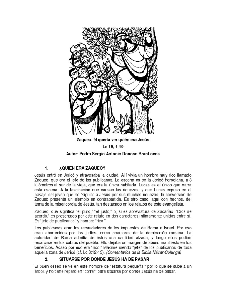 Zaqueo: El encuentro transformador con Jesús | PDF | Jesús | Biblia