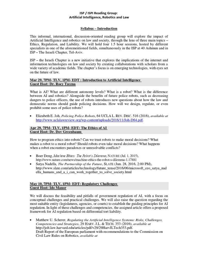 Syllabus - Ai and Robotics Rgrev | PDF | Artificial Intelligence ...