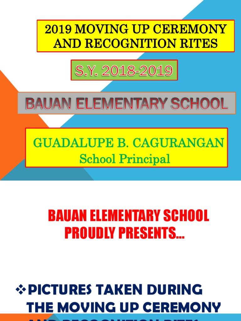 2019 Moving Up Ceremony and Recognition Rites | PDF