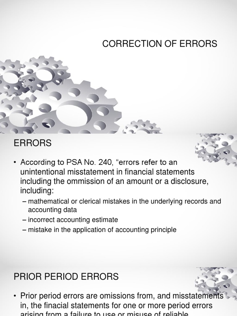 Accounting Errors: Overstated vs. Understated | PDF | Balance Sheet ...