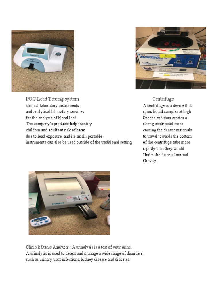 POC Lead Testing System Centrifuge | PDF | Centrifuge | Urine