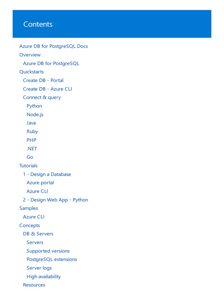 Postgre SQL PDF | PDF | Postgre Sql | Microsoft Azure