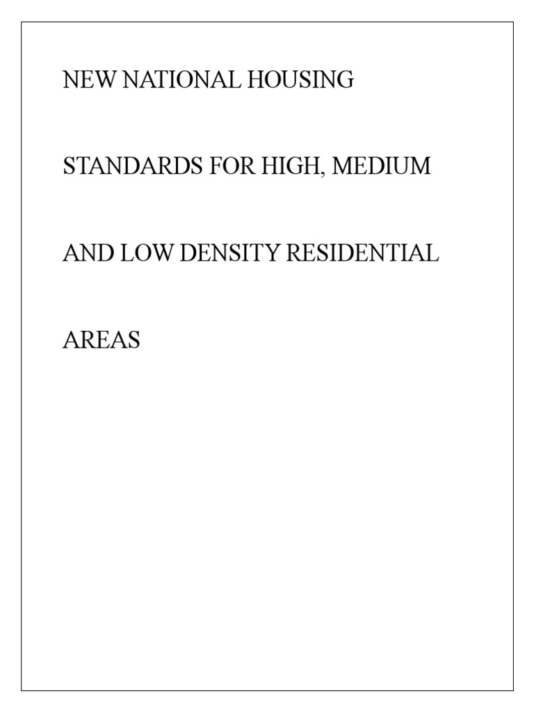 New National Housing Standards Overview | PDF | Public Housing | Building