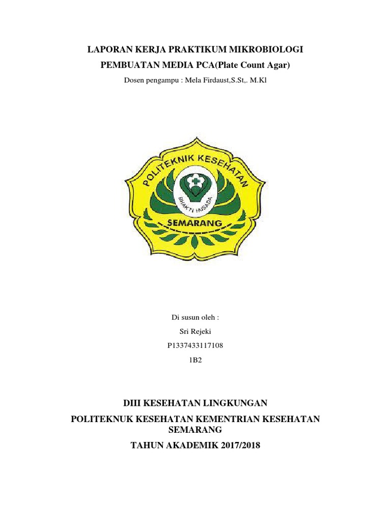 Laporan Kerja Praktikum Mikrobiologi Pca (Sri) | PDF