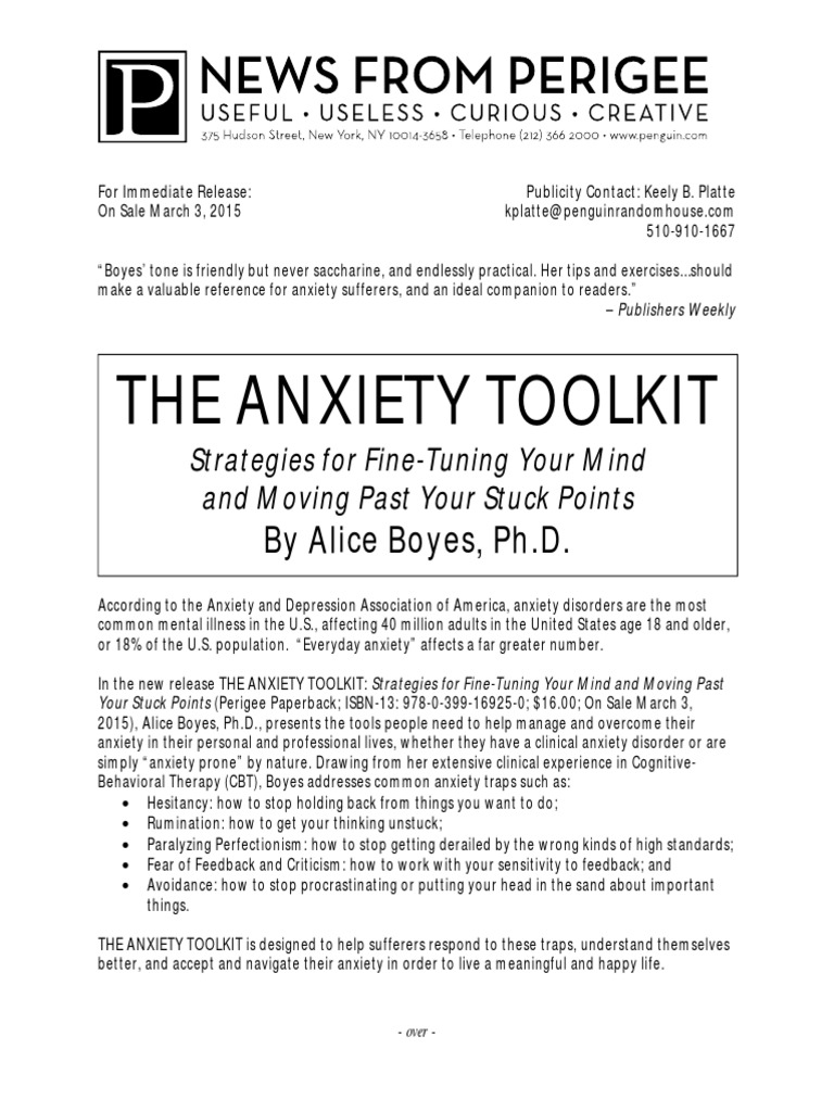 The Anxiety Toolkit by Alice Boyes | PDF | Anxiety Disorder | Social Media