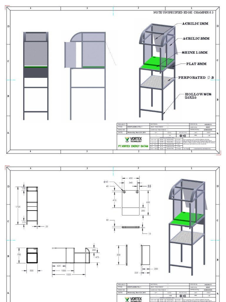Acrilic 1Mm: Note Unspecified Edge: Champer 0.3 | PDF | Industrial ...