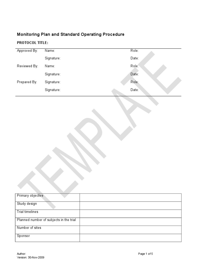 Clinical Trial Monitoring Plan Overview | PDF | Clinical Trial | Business