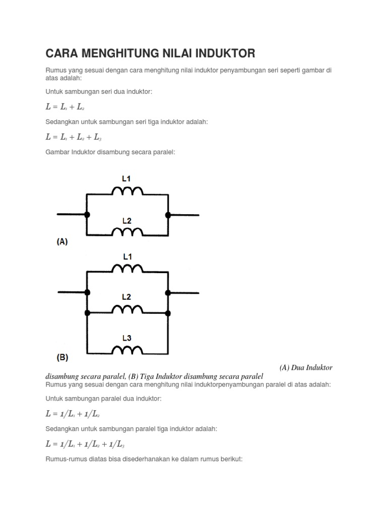 Cara Menghitung Nilai Induktor | PDF