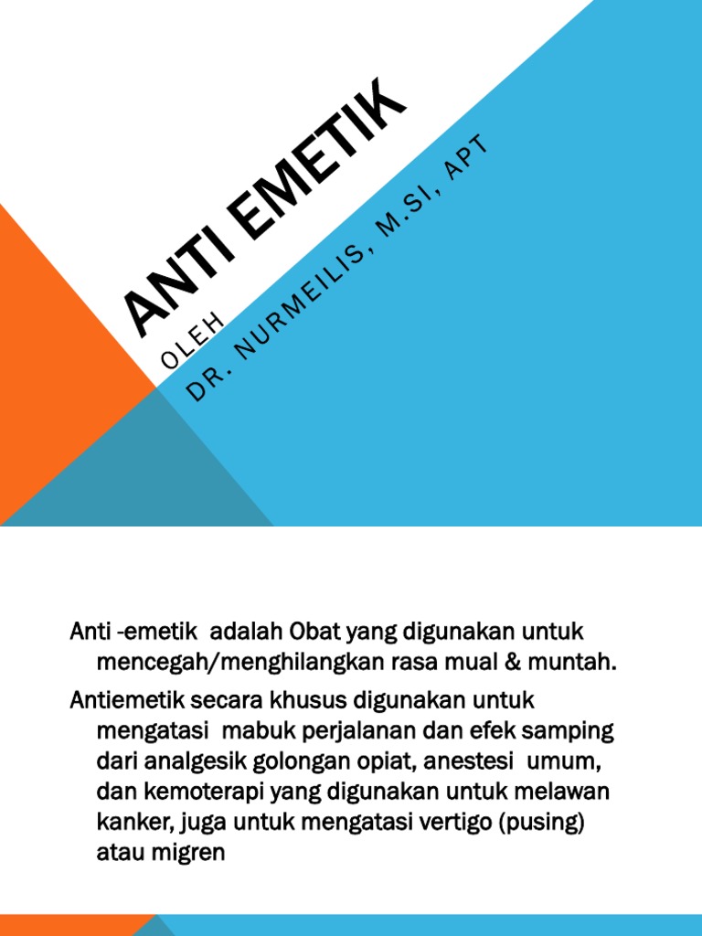 ANTIEMETIK | PDF | Vomiting | Drugs