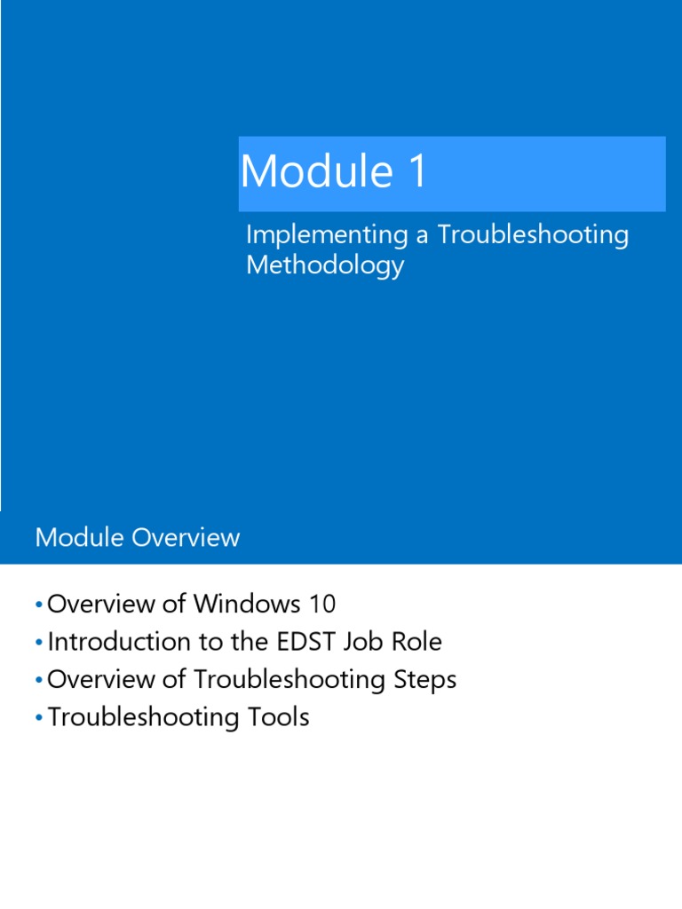 Implementing A Troubleshooting Methodology | PDF | Windows 10 ...