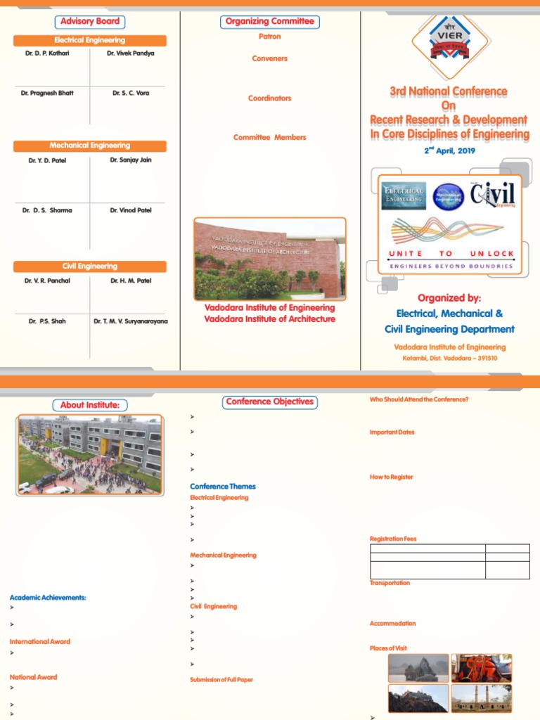 3rd National Conference - Brochure Updated | PDF | Engineering ...