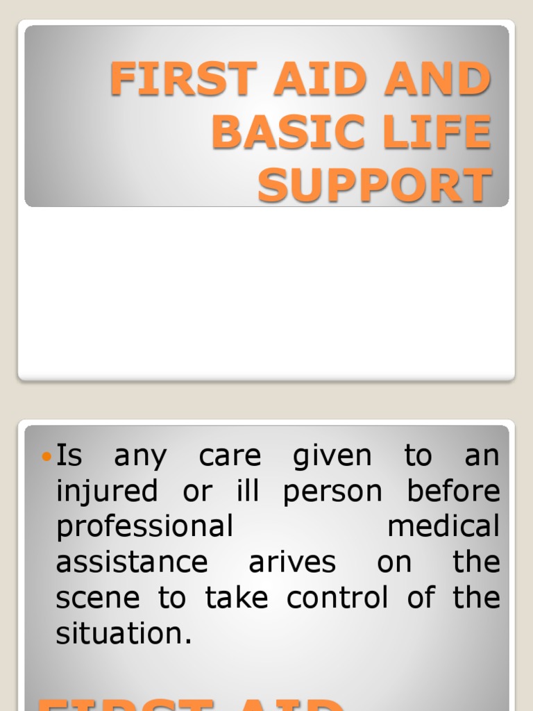 First Aid and Basic Life Support | PDF | Wound | Cardiopulmonary ...