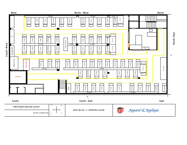 First Floor Sewing Machine Layout | PDF | Textile Arts | Crafts
